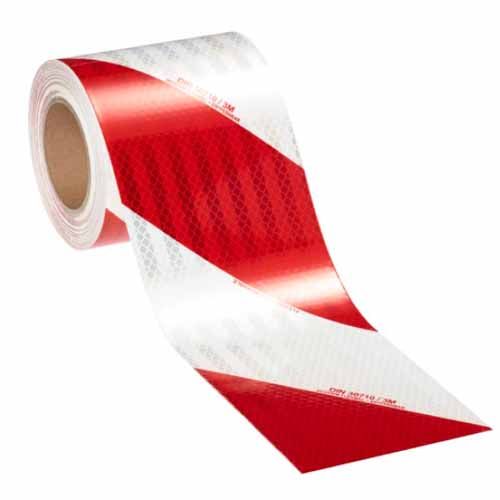 HIGH INTENSITY RED AND WHITE REFLECTIVE TAPE 3M - Forankra